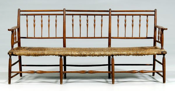427: Sheraton rush-seat settee,