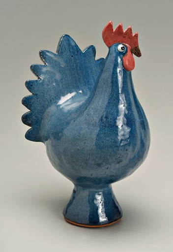 Ruby Meaders Stoneware Rooster,