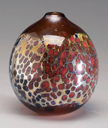 Richard Ritter ovoid art glass vase, - May 10, 2009 | Brunk Auctions in NC