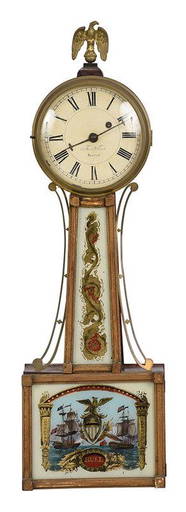 American Federal Gilt Églomisé Banjo Clock American Federal Gilt Églomisé Banjo Clock