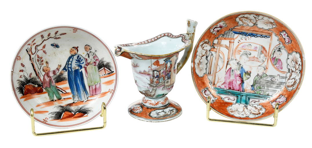 Three Pieces Of Chinese Export Porcelain