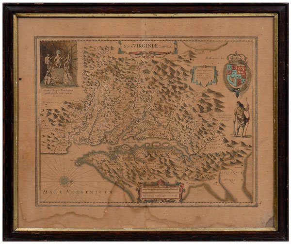 54: 17th century map, Virginia,