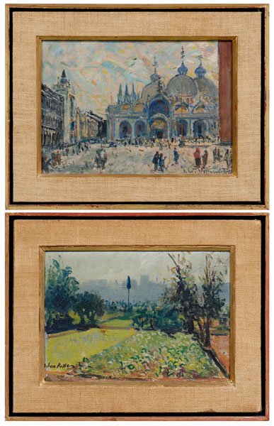 827: Two Silvio Polloni paintings
