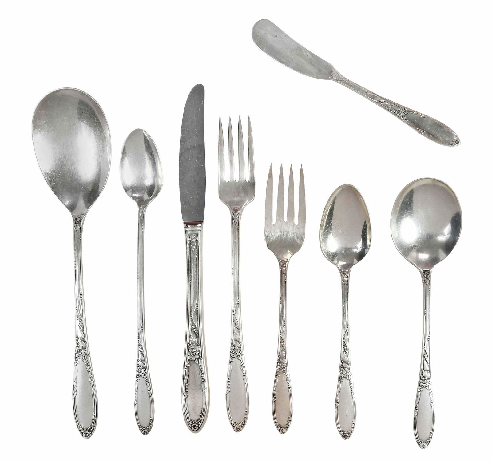 Virginia Heirloom Sterling Flatware, 68 Pieces