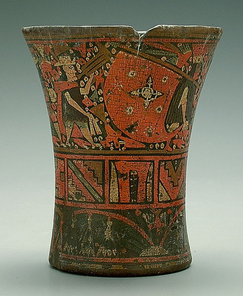 152: Peruvian Inca Kero polychromed beaker, - Apr 23, 2005 | Brunk ...