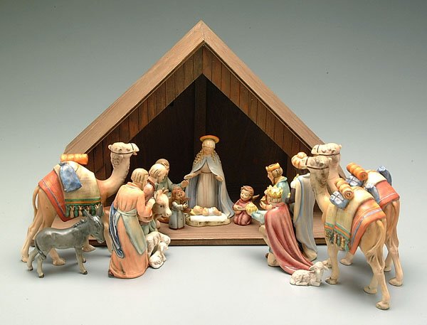 398: Hummel nativity scene,