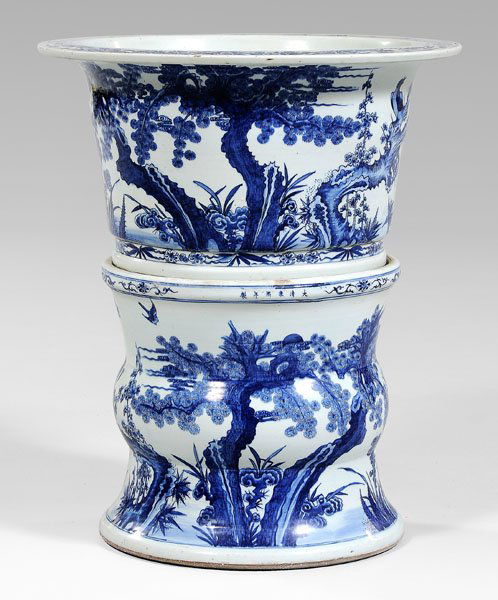 Monumental Chinese Planter And Stand