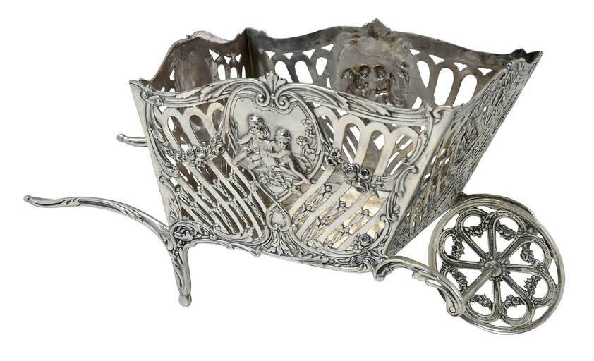 German Silver Wheelbarrow Server (#0070) on Dec 03, 2021 | Brunk ...