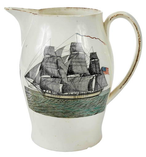 Liverpool Creamware Pitcher with American Ship - Dec 04, 2021 | Brunk ...