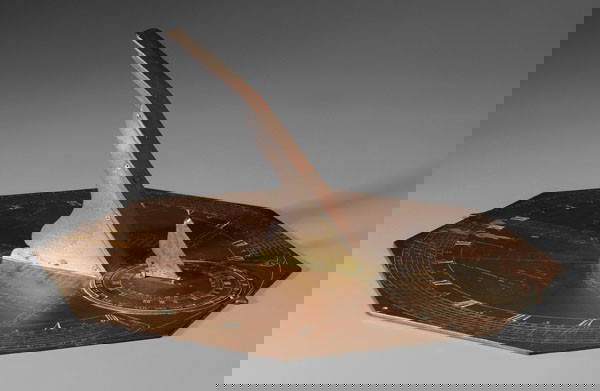 Rare Bronze Horizontal Sundial