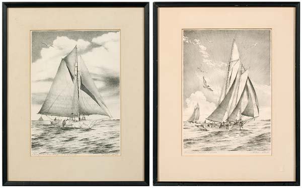 714: Two lithographs by John Moll,