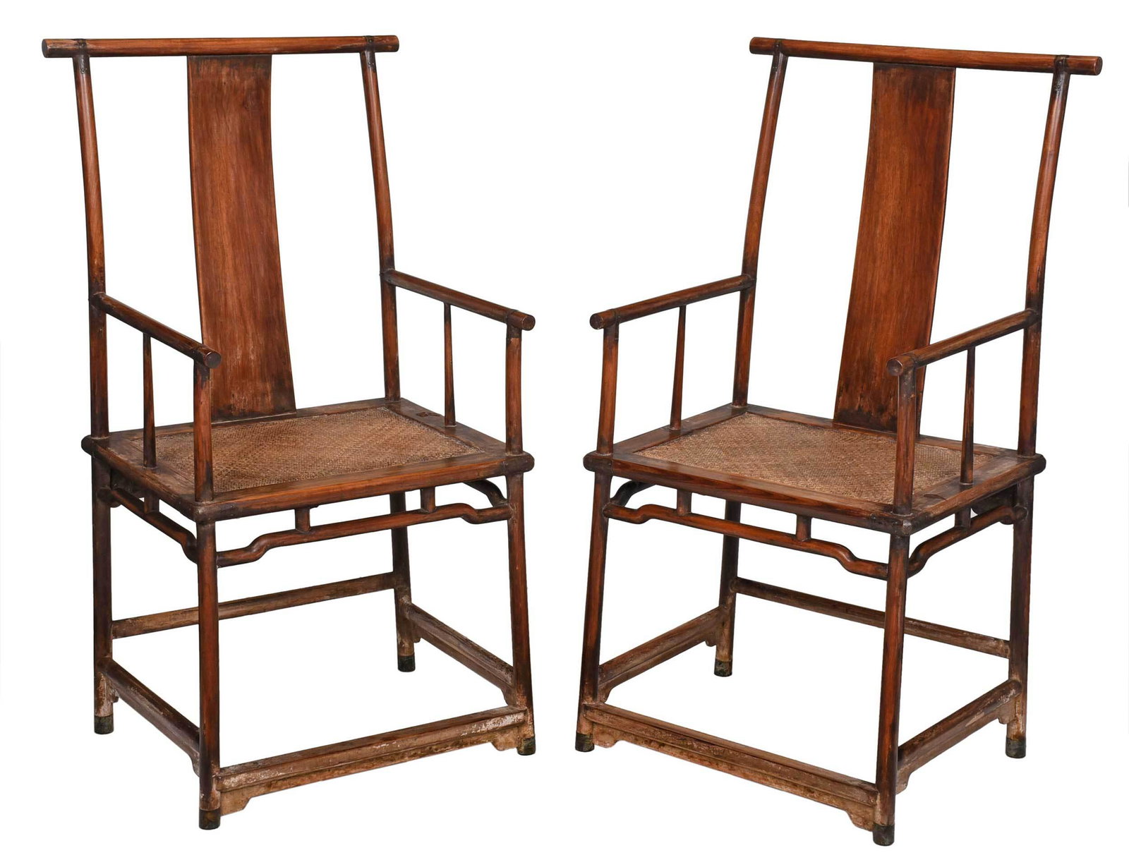 Pair Of Chinese Huanghuali Official's Armchairs