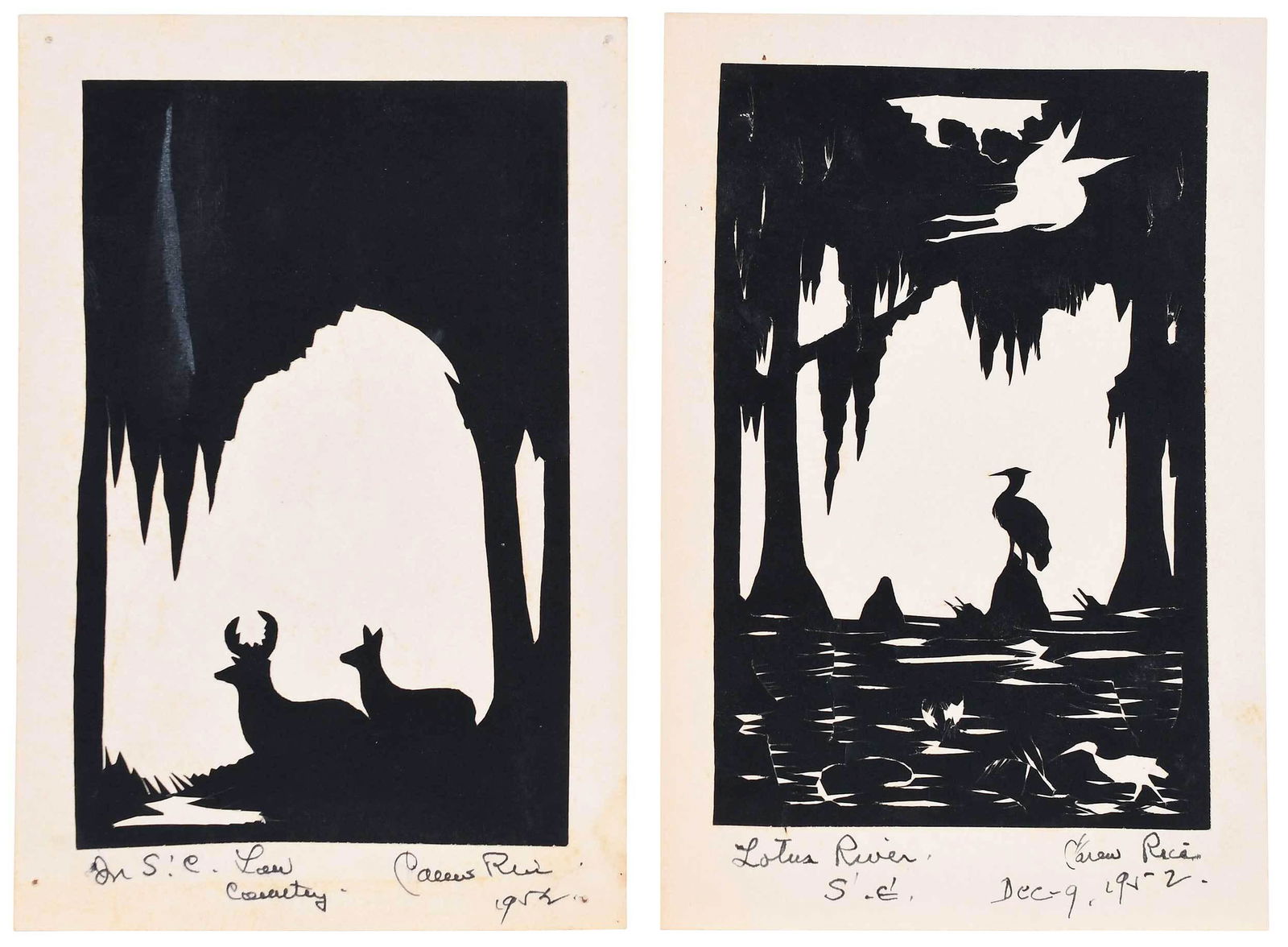 Carew Rice, Two Landscapes - Sep 17, 2022 | Brunk Auctions in NC