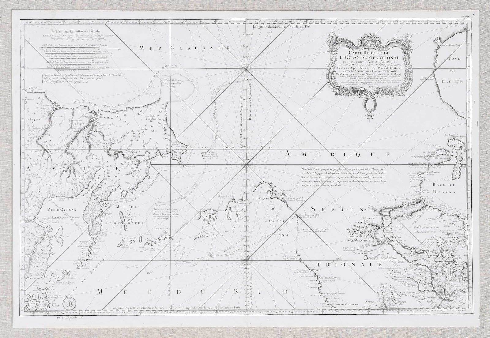 Bellin Map Of The Northwest Passage, 1766