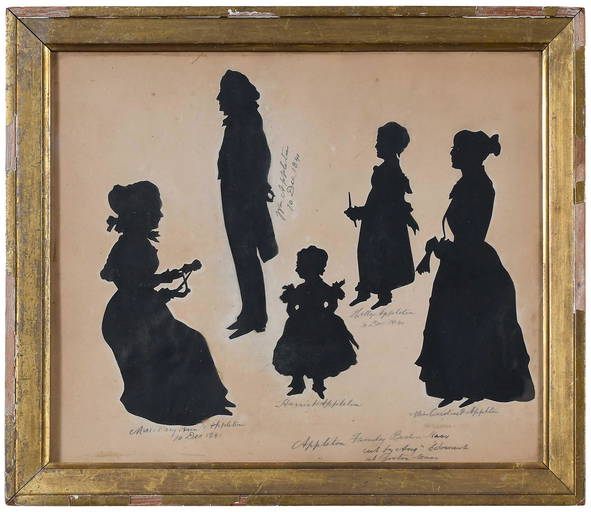 Appleton Family Boston Silhouette By Auguste Edouart