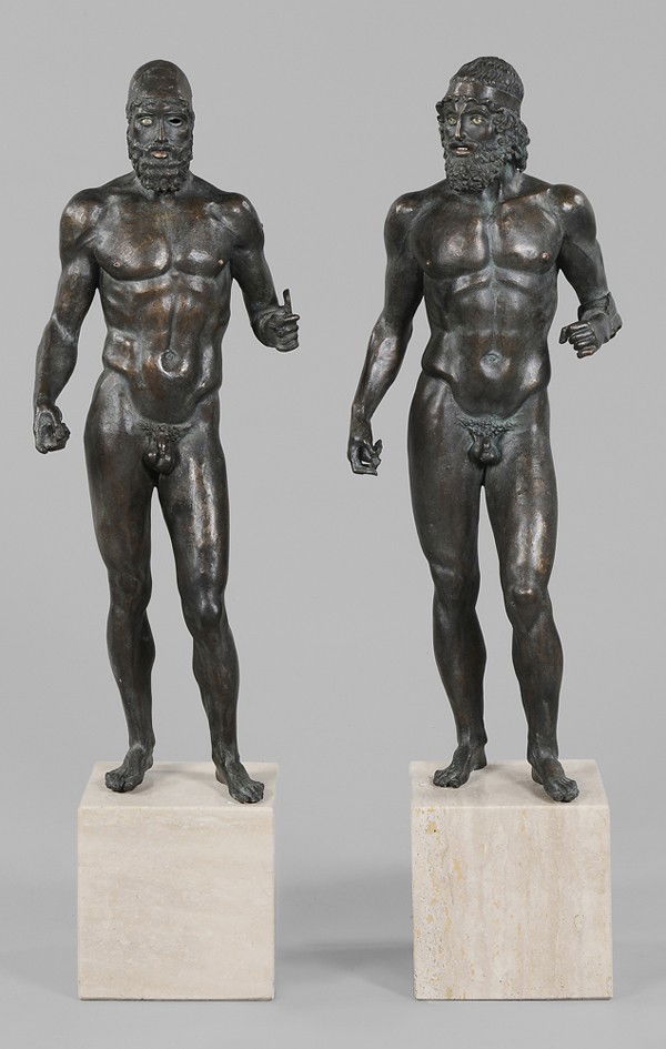 144: Pair Classical Greek Style Statues