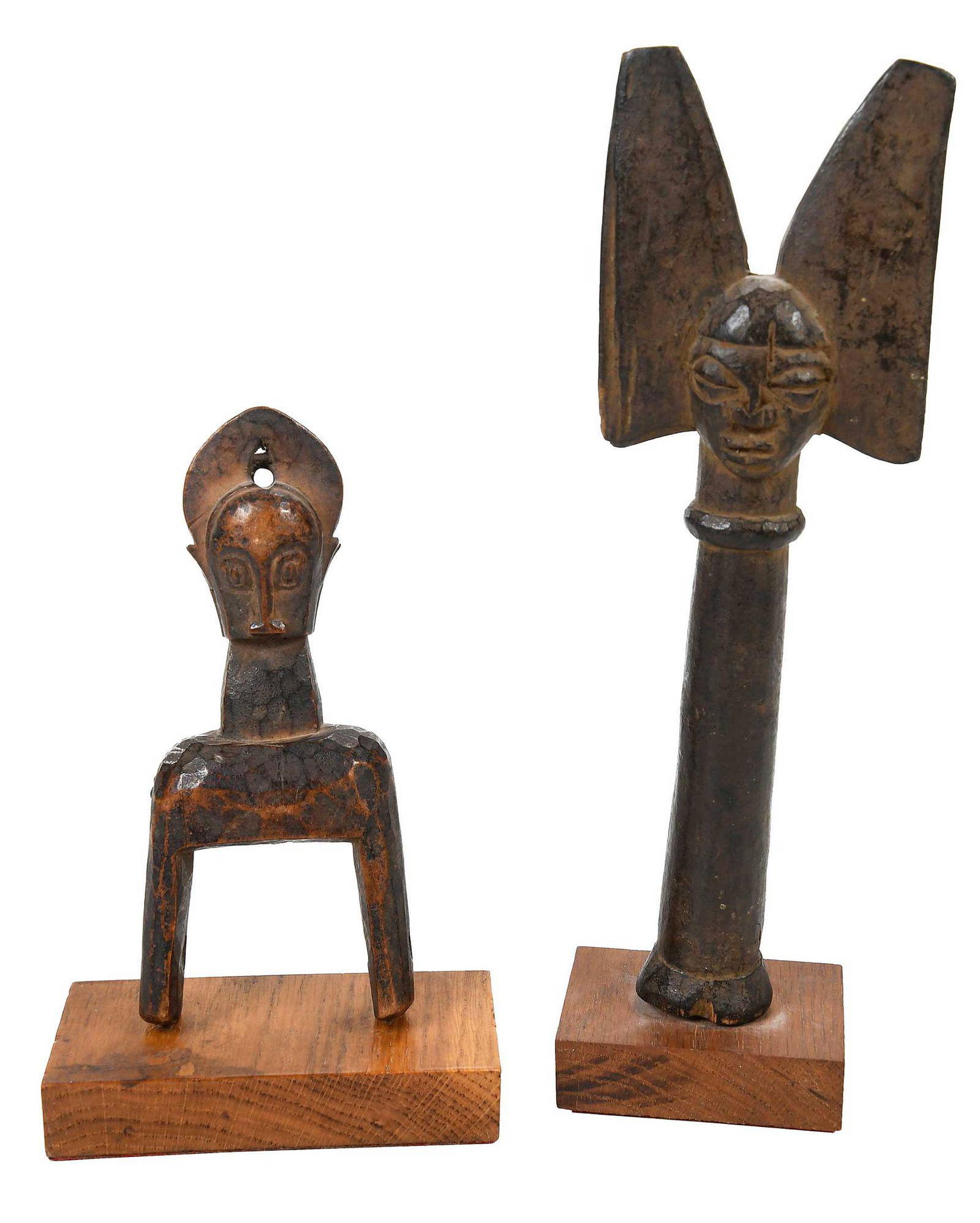Two West African Wood Carved Objects Auction