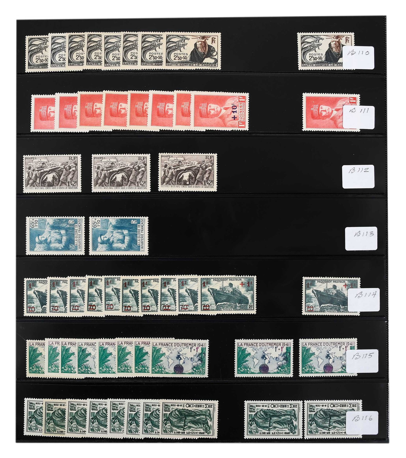 Advanced Collection Of French Postage Stamps