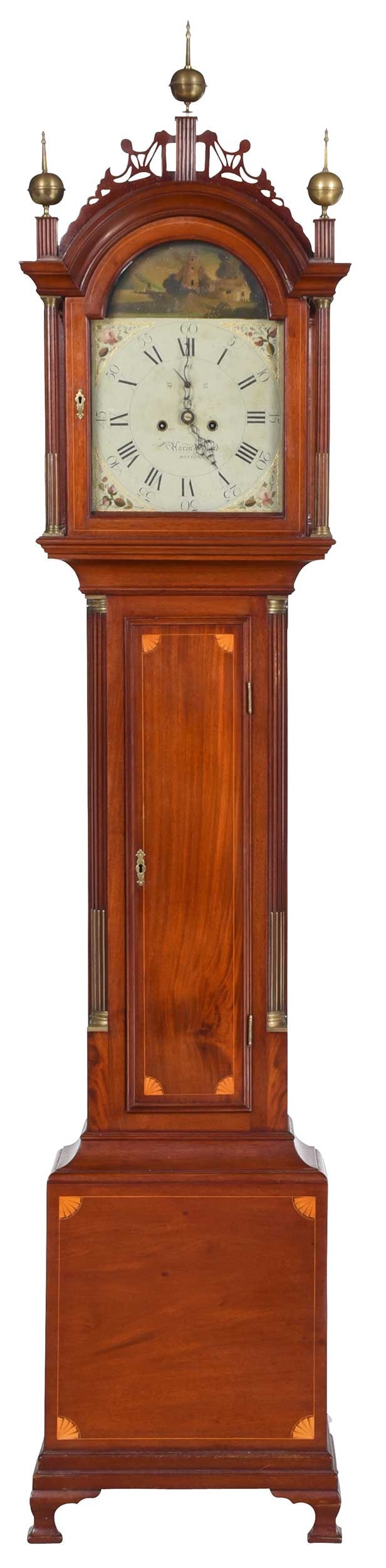 Fine Aaron Willard Boston Federal Inlaid Mahogany Tall Case Clock Auction