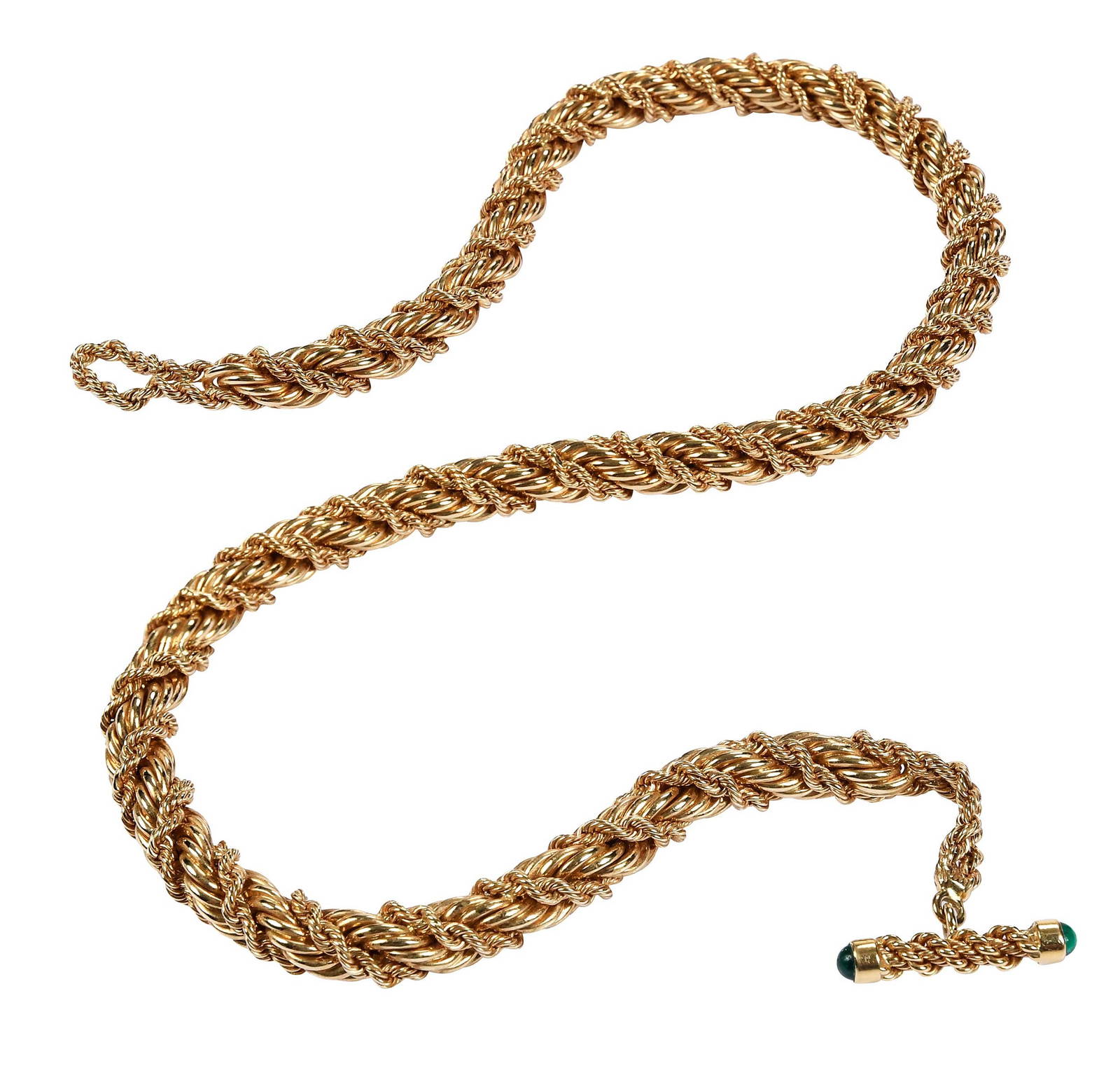 18k Schlumberger Tiffany Rope Toggle Clasp Necklace Auction