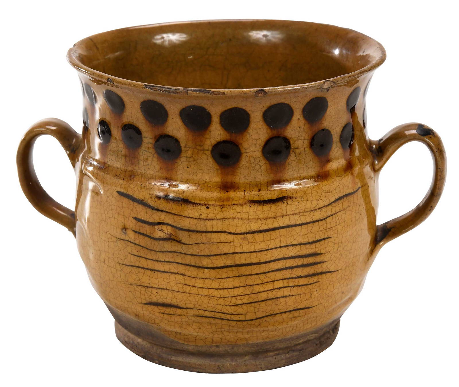 Staffordshire Slipware Two Handled Posset Cup Auction