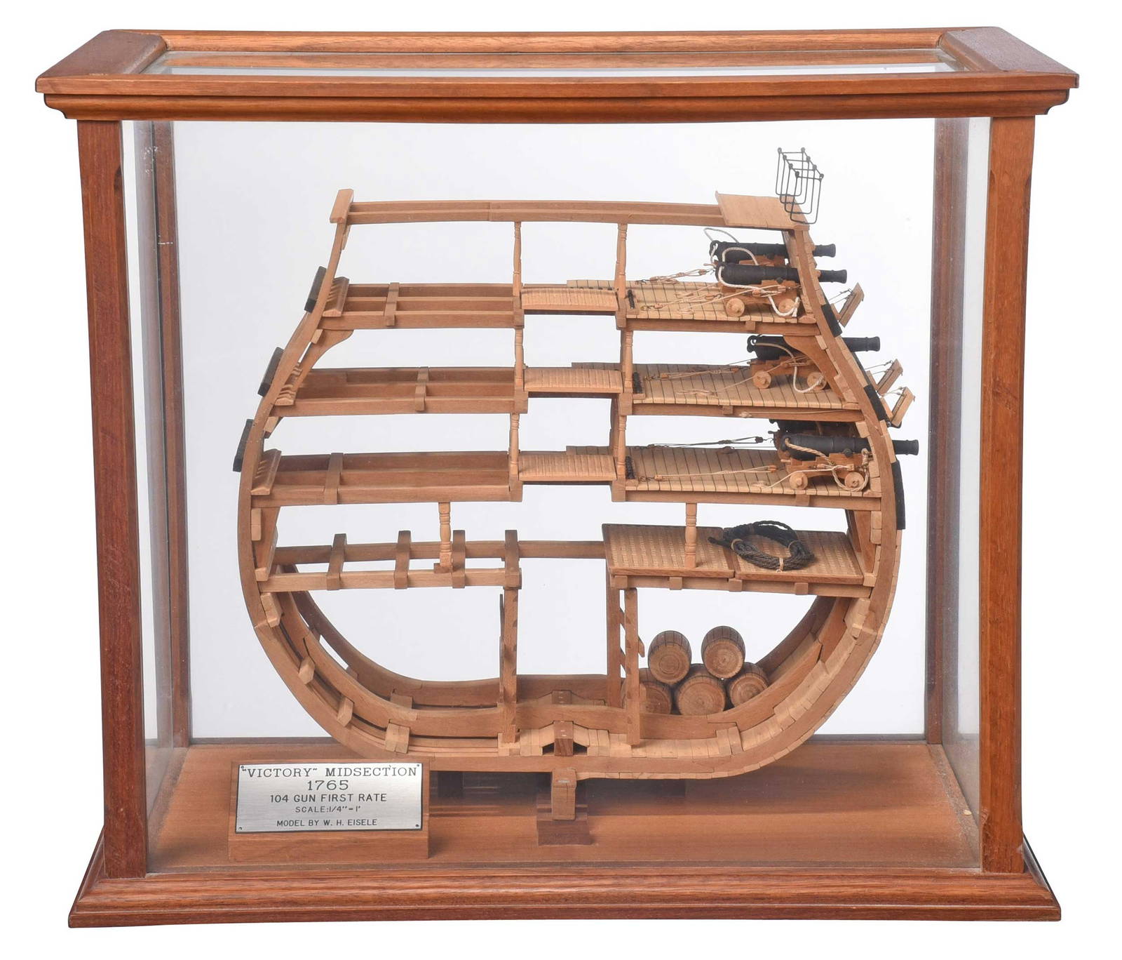 Hms Victory' Midsection Model By William H. Eisele Auction