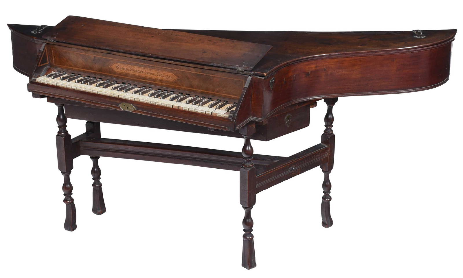 George I Thomas Hitchcock Inlaid Walnut Spinet, Israel Sack Provenance ...