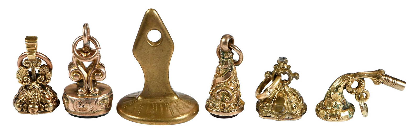 Six Antique Seals And Fobs Auction