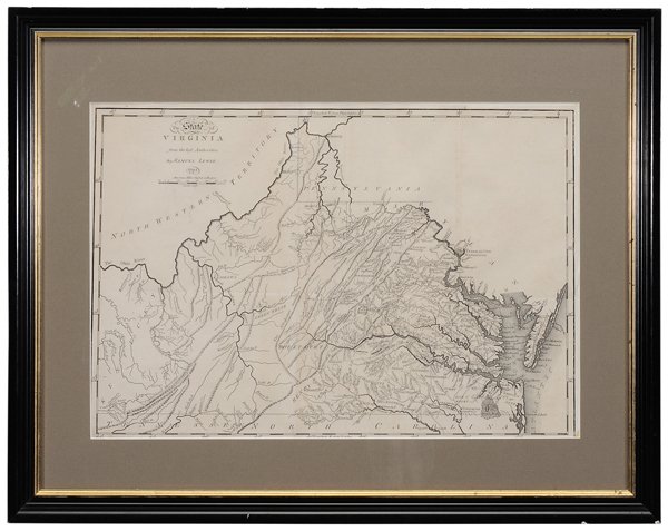 18th Century Map Of Virginia