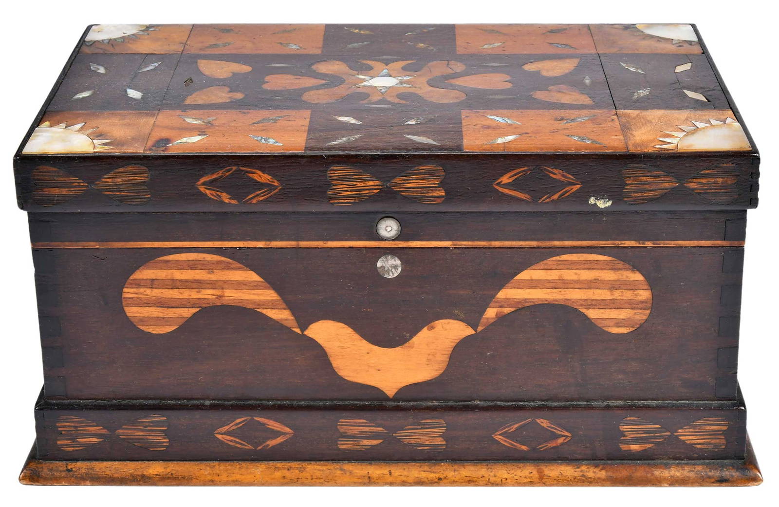 Sailor Made Inlaid Ladies Dresser Box Auction