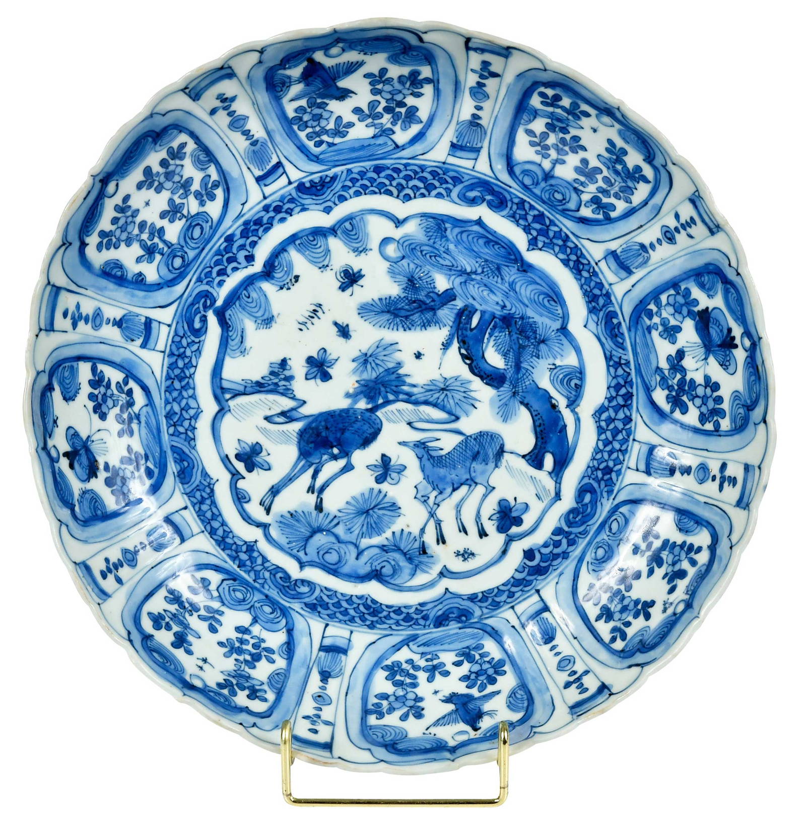 Chinese Export Kraak Ware Porcelain Plate With Deer Auction