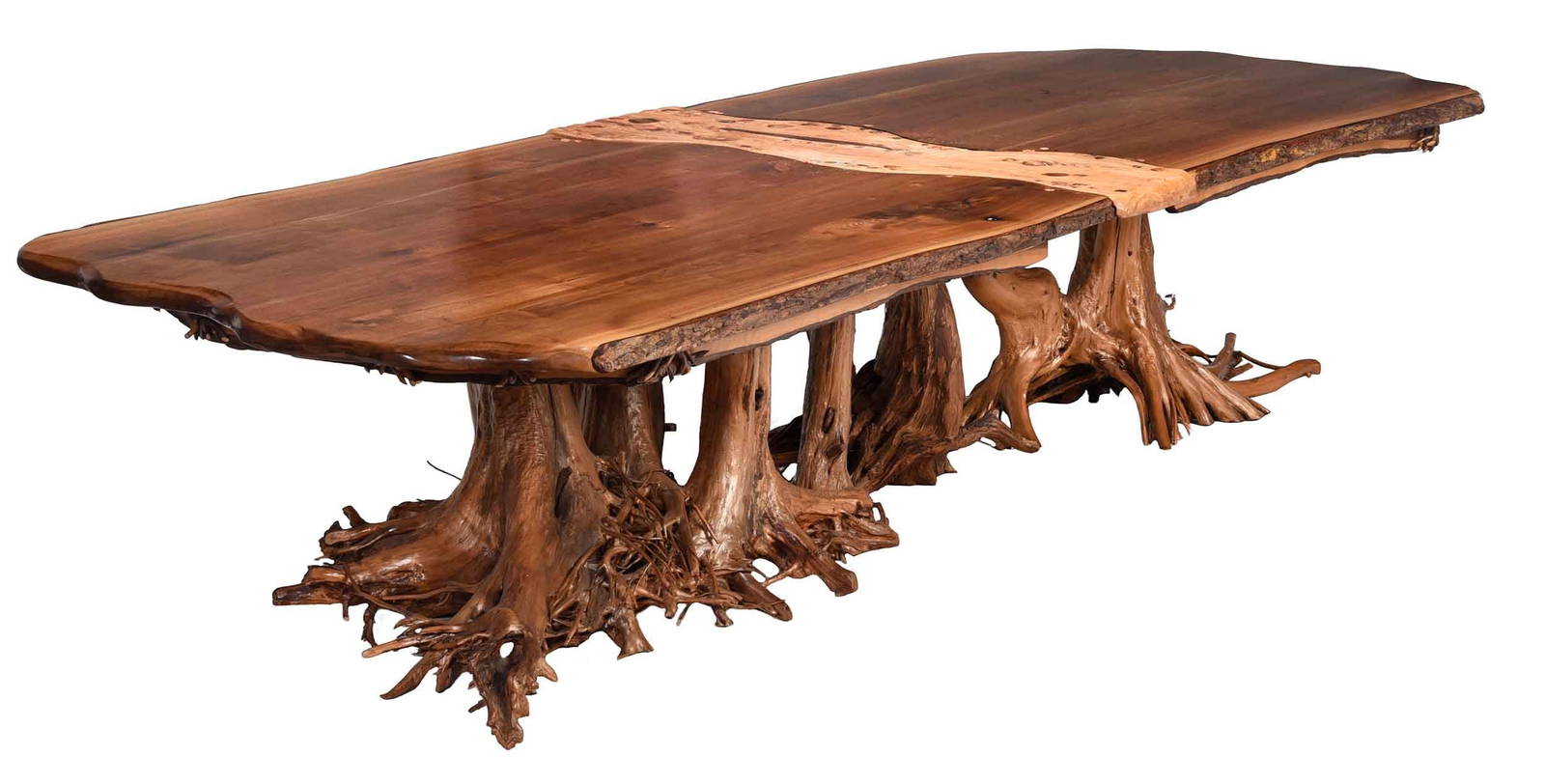 Large Custom Rustic Walnut Live Edge Dining Table Auction