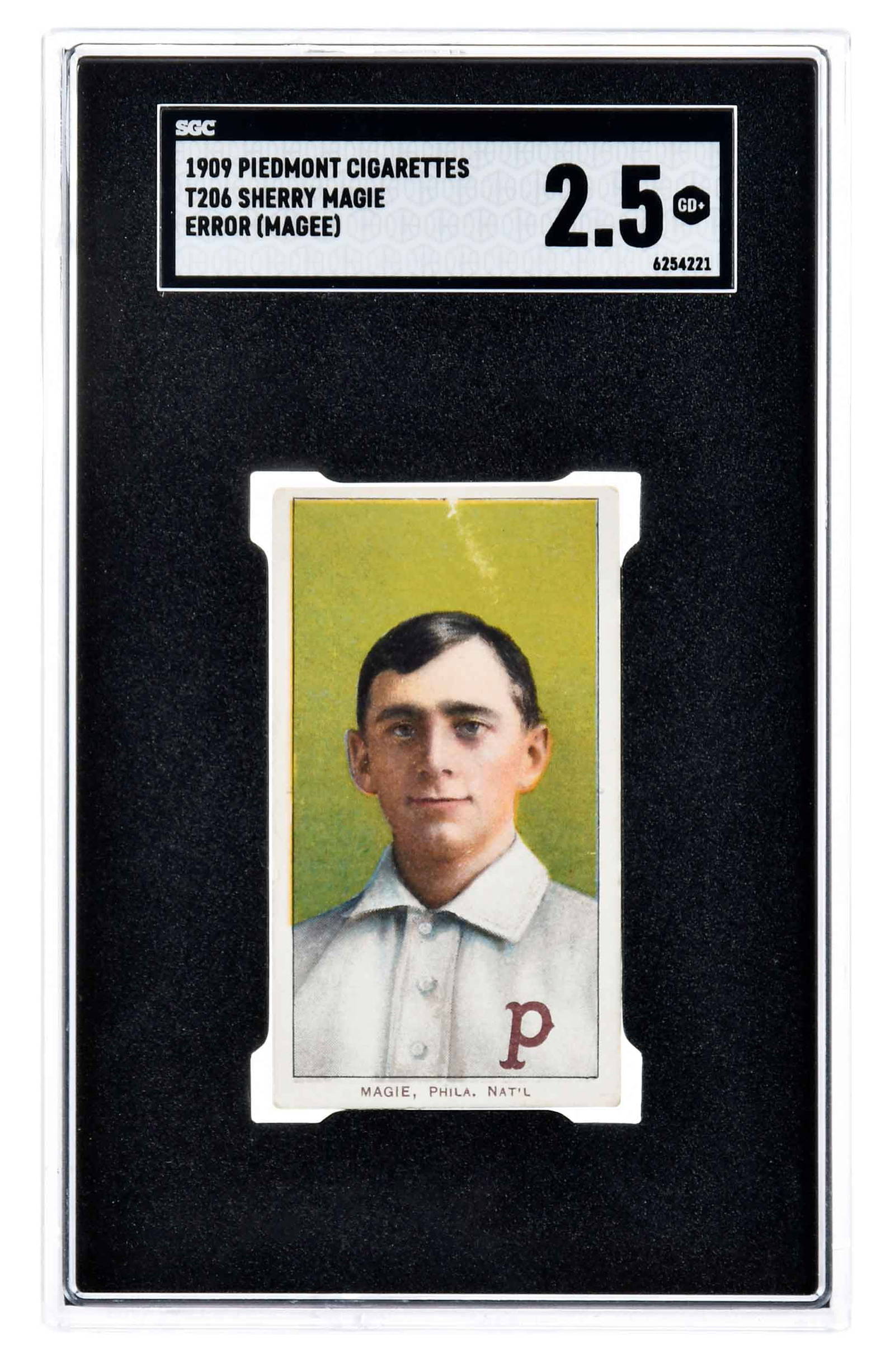 Landmark T206 Sherry 'magie' (magee) Error Card Auction