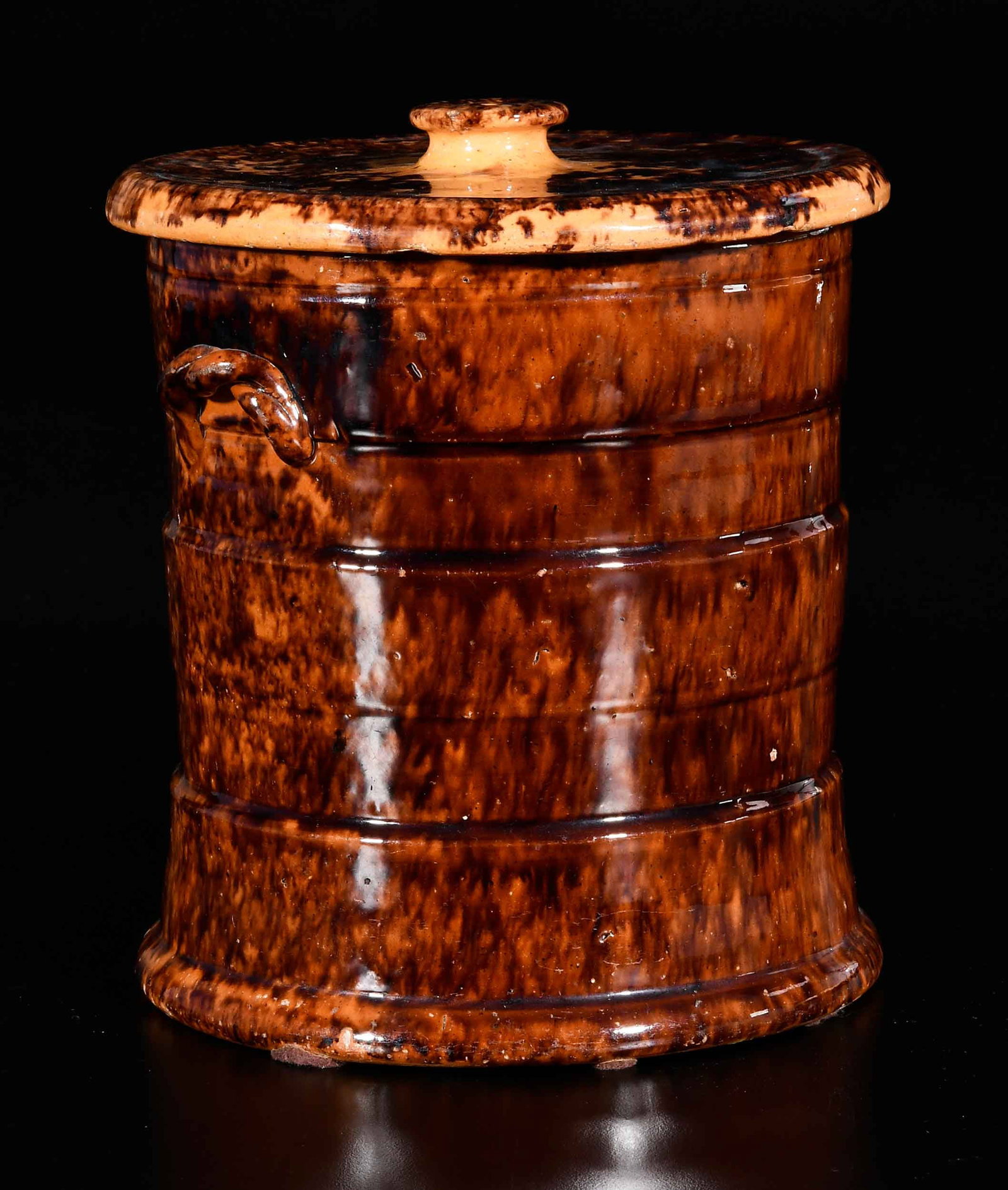 Rare John Bell Waynesboro, Pennsylvania Earthenware Lidded Humidor Auction