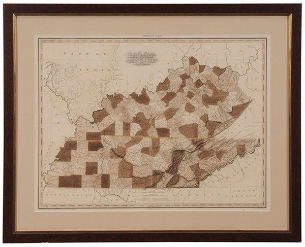 19th Century Map of Kentucky and