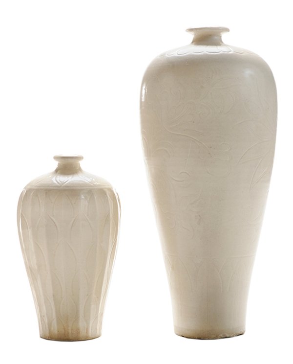 Two Chinese Ding Ware Vases With - Nov 17, 2013 | Brunk Auctions in NC