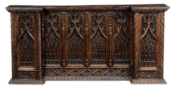 Gothic Revival Carved Oak Pier Or - Nov 17, 2013 | Brunk Auctions In Nc