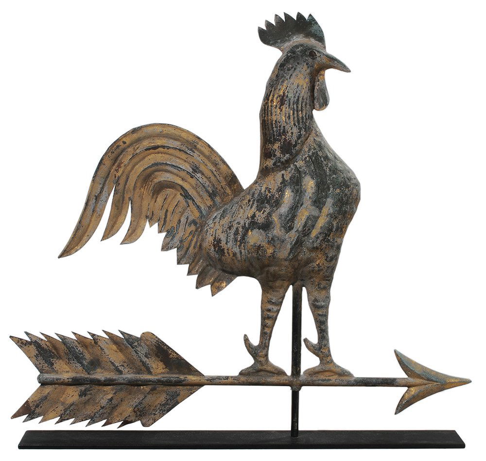 Full-Body Gilt Copper Rooster - Mar 13, 2015 | Brunk Auctions in NC