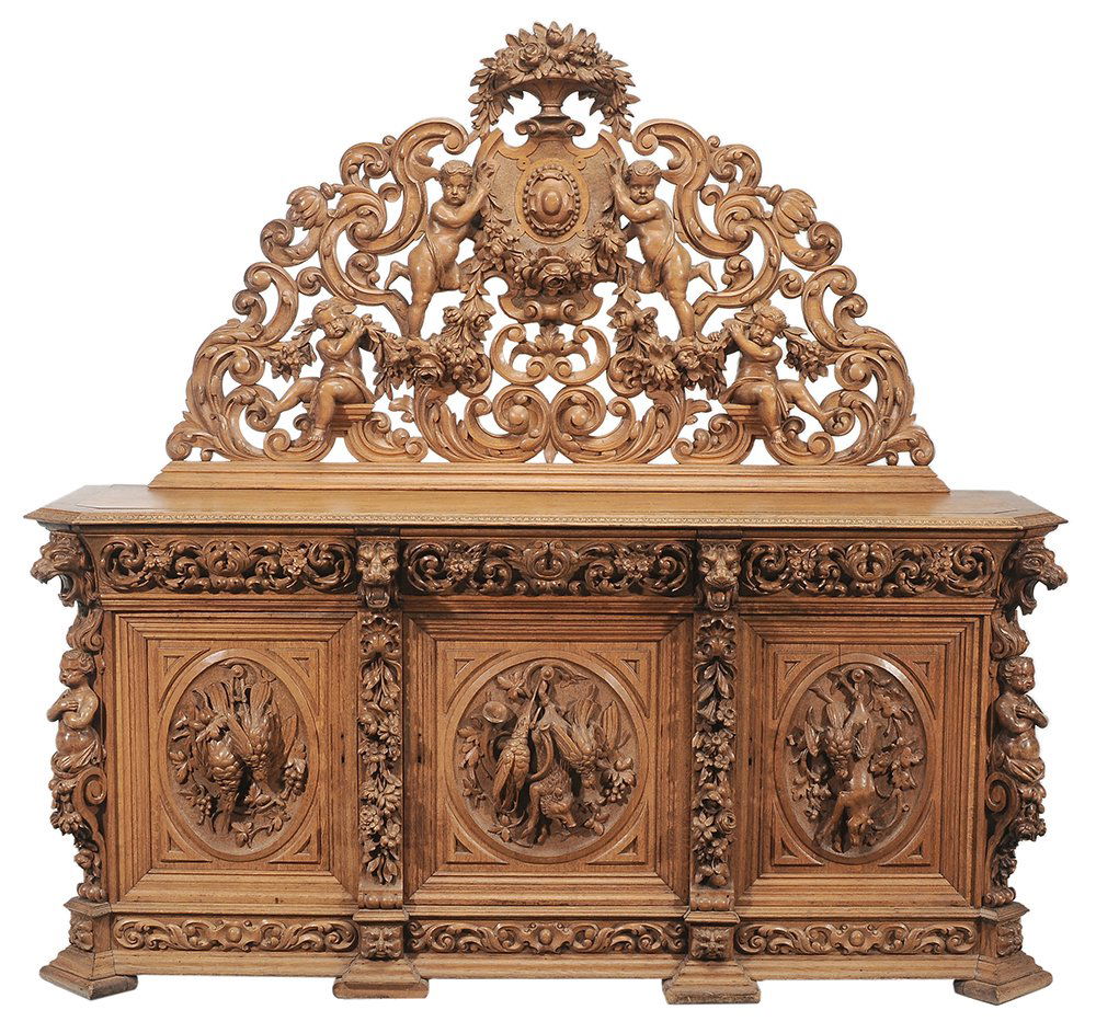 Fine Renaissance Revival Carved Oak - May 16, 2015 | Brunk Auctions in NC