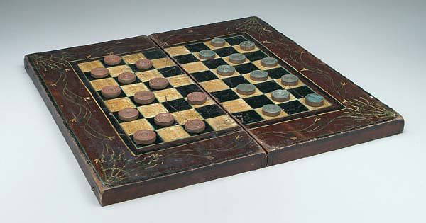 Folk Art Folding Checkerboard,