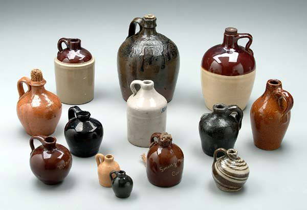 Thirteen Miniature Jugs