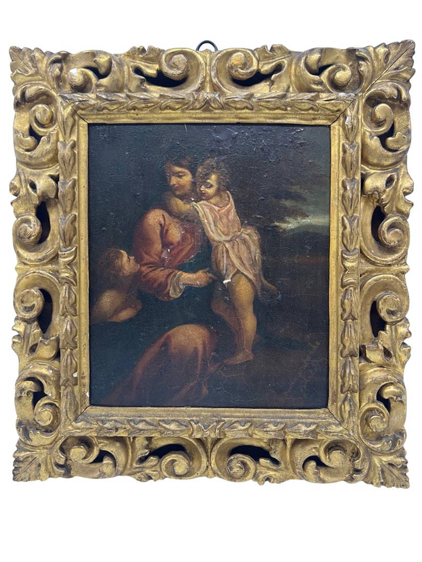 Madonna And Child School Of Annibale Carracci 18th C Or Earlier Oil On ...
