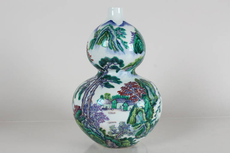 A Chinese Calabash Fortune Nature Sceen Porcelain