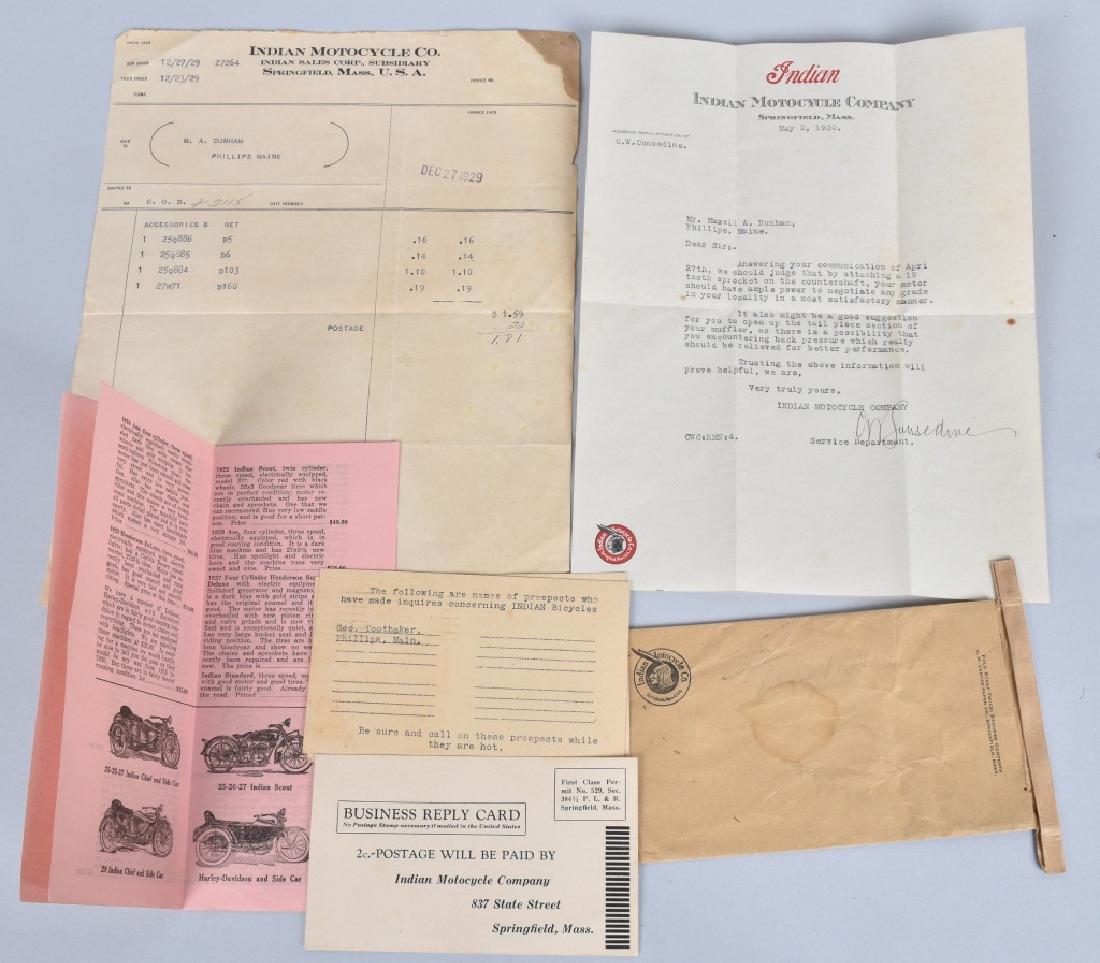 1920s 30s Indian Motorcycle Paperwork
