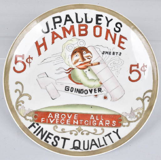 Buffalo Pottery Hambone Cigars Advertising Plate