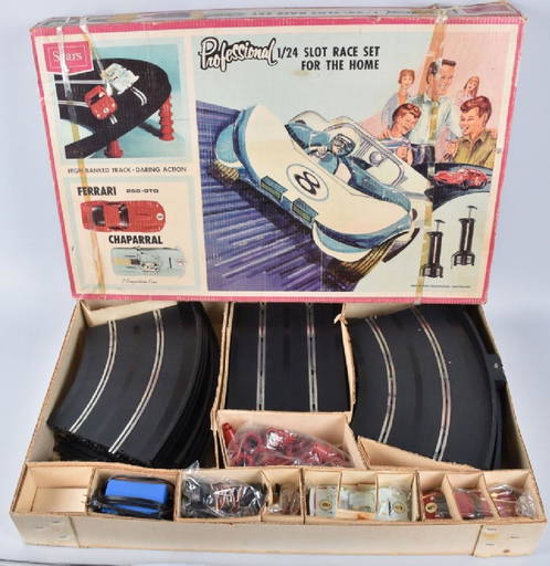 Sears 1/24 Professional Slot Car Race Set W/ Box