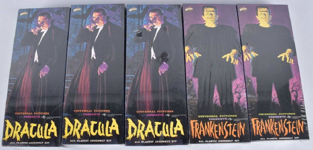 5 Aurora Frankenstein & Dracula Model Kits