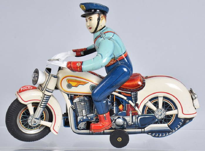 Japan Battery Op Police Motorcycle Toy