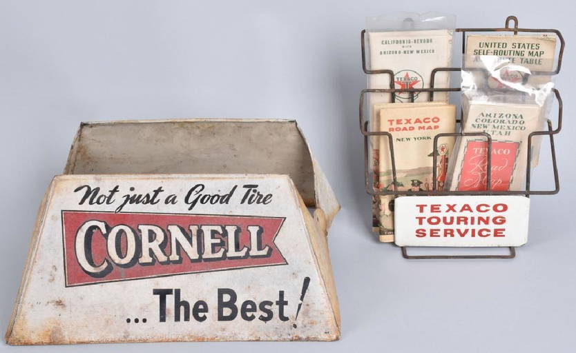 Cornell Tyire Sign Rack & Texaco Map Rack