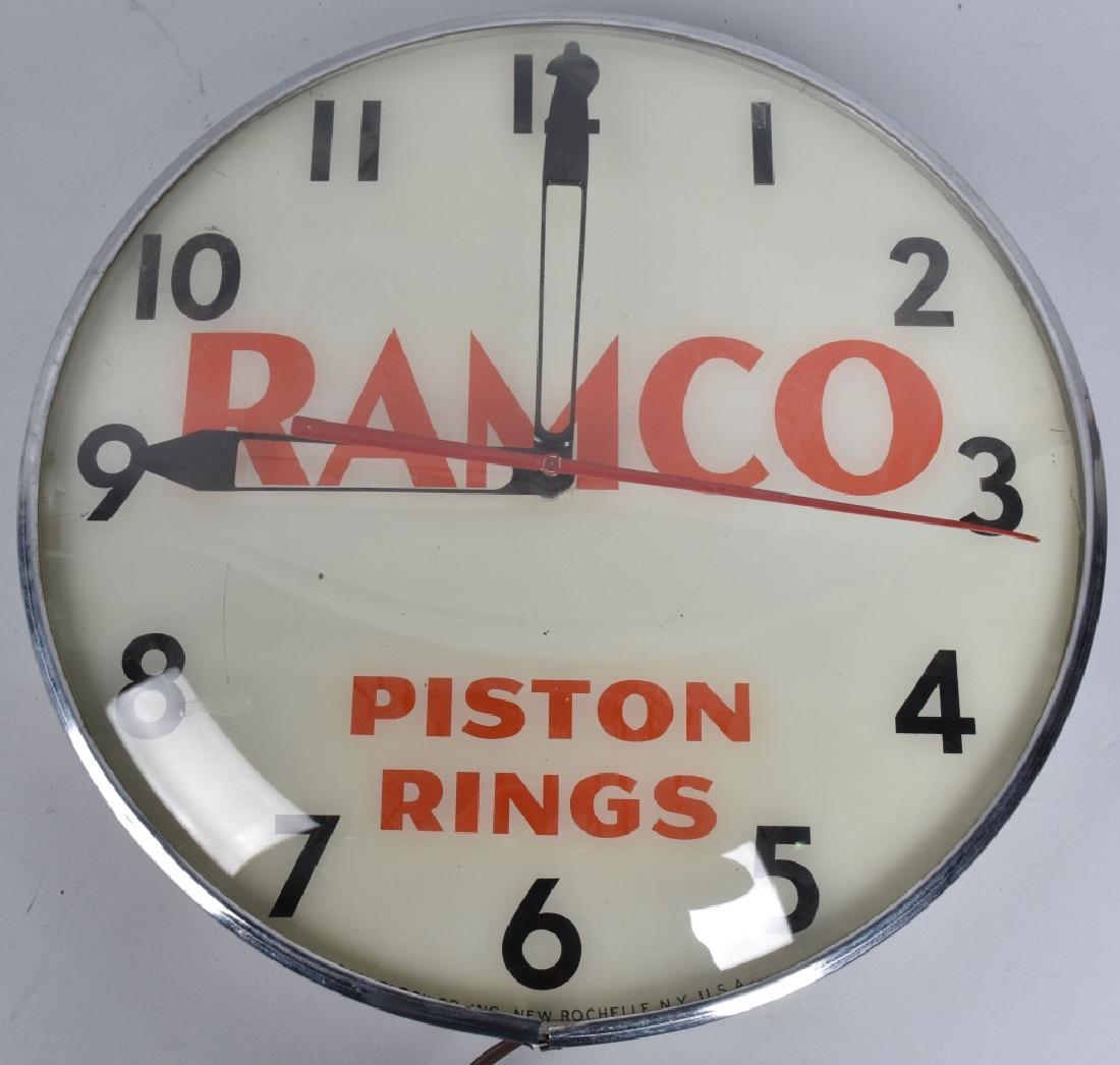 RAMCO PISTON RINGS BUBBLE CLOCK - Jun 10, 2017 | Milestone Auctions in OH